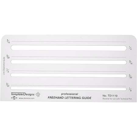 Amazon.com : ALVIN TD1119, Lettering Aid Template with 4 Size Options ...