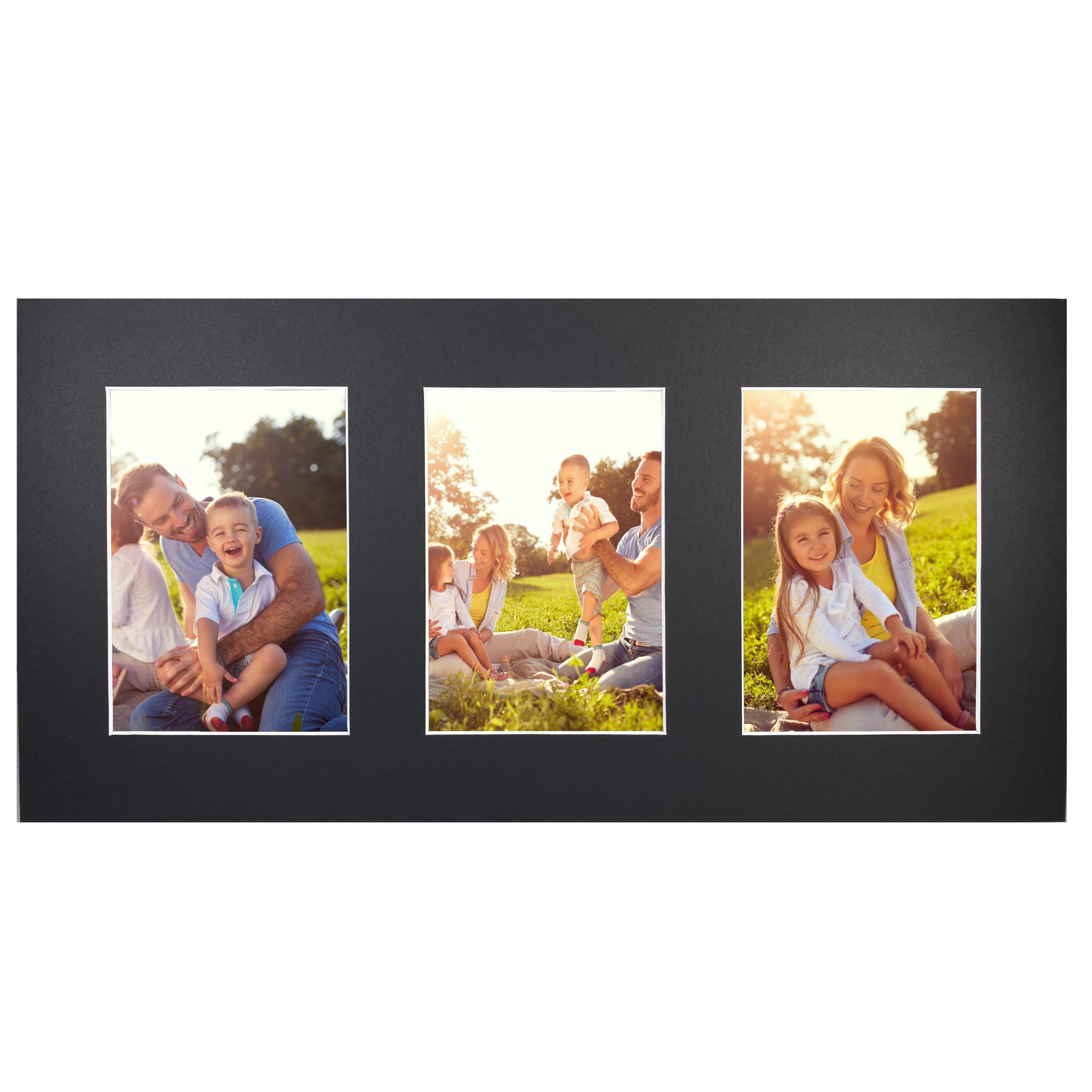 Amazon.com - Collage Mat for 3 5x7 Photos | Mat Size 10x20 for 10x20 ...