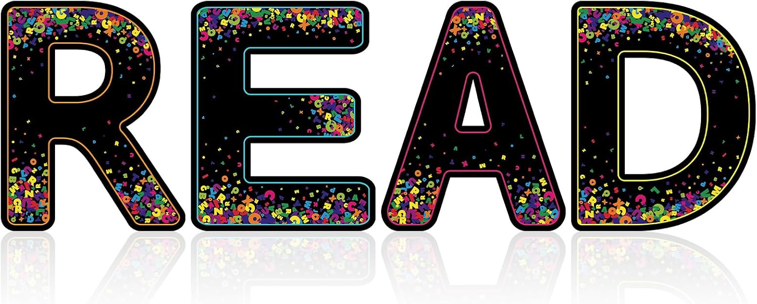 Sereliy 4 Pcs Large Reading Posters for Classroom, Single READ Letter ...