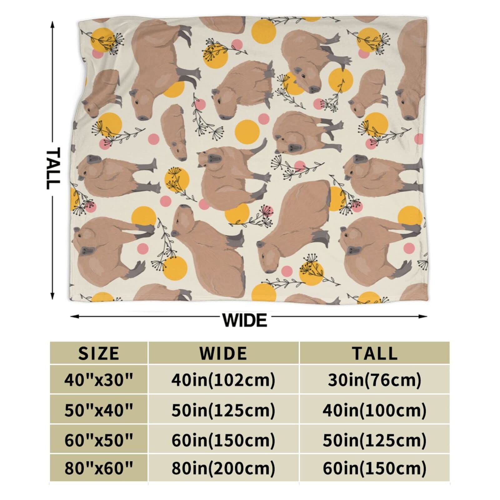 Snapklik.com : Capybaras Blanket Capybara Gift Party Decorations Plush ...