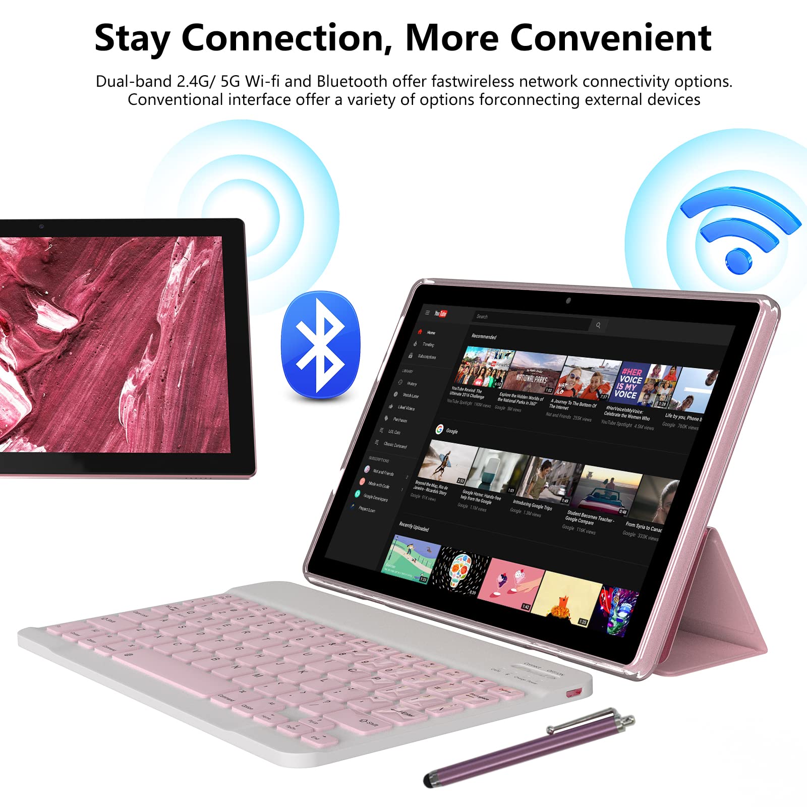 Snapklik.com : RUIQIAI Tablets 2024 Newest 2 In 1 Tablet