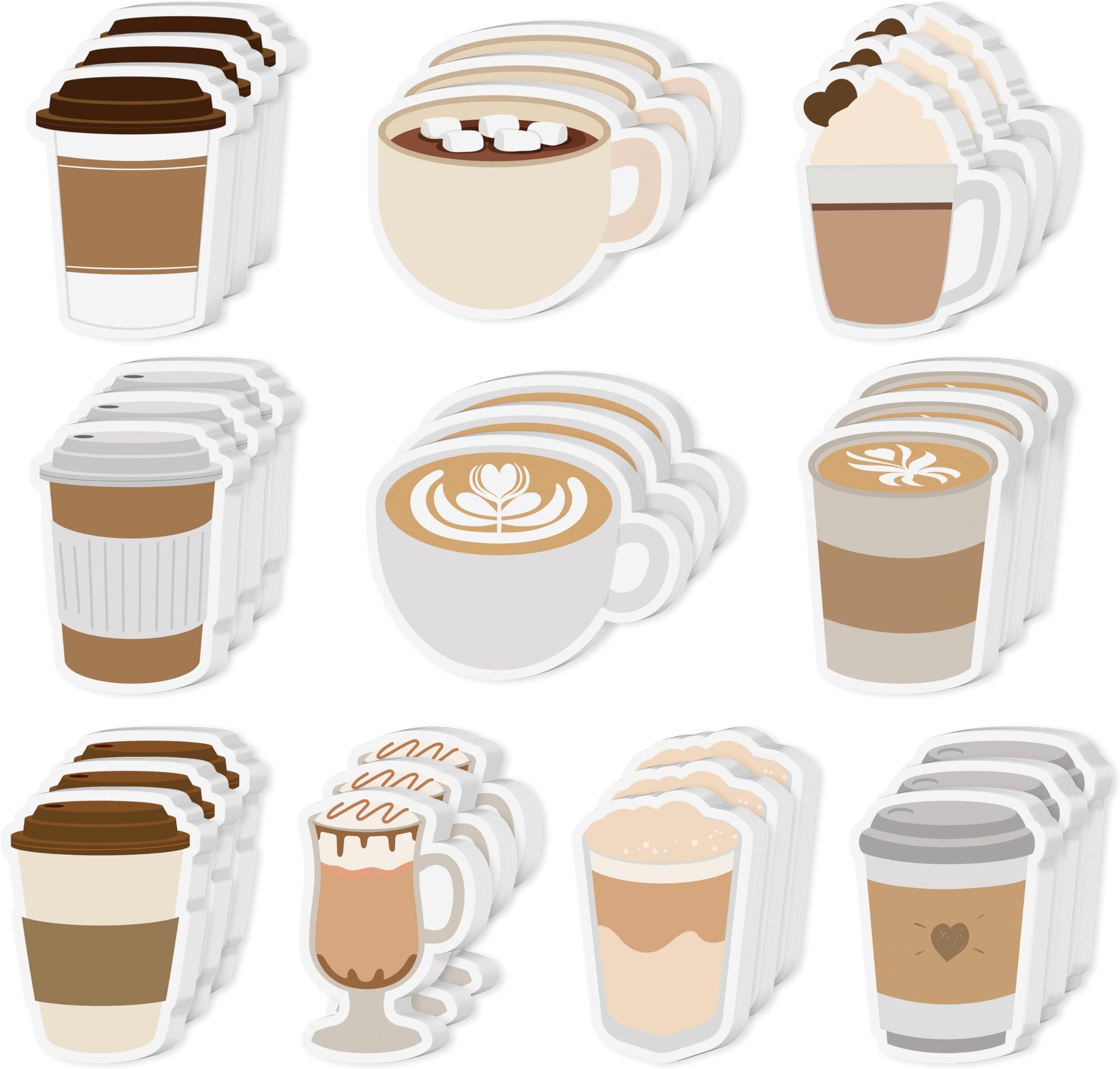Amazon.com: Xqumoi 30 Pack Coffee Cup Sticky Notes - Funny Self Sticky ...