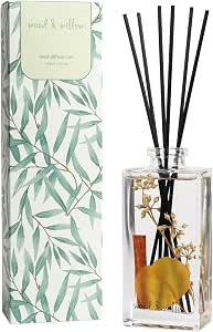 Amazon.com: Wood & Willow Reed Diffuser Set with Dried Flowers, 5 fl ...