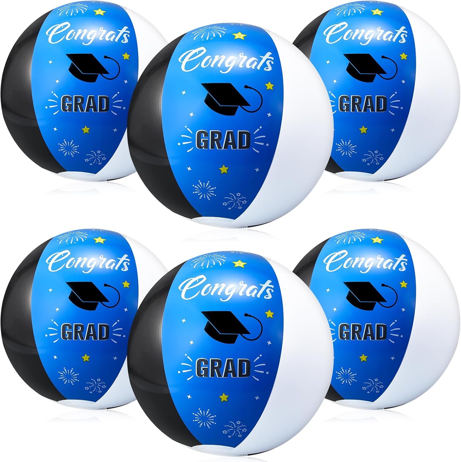 Amazon.com: Vertintong 6 Pcs Graduation Beach Ball Inflatable Beach ...