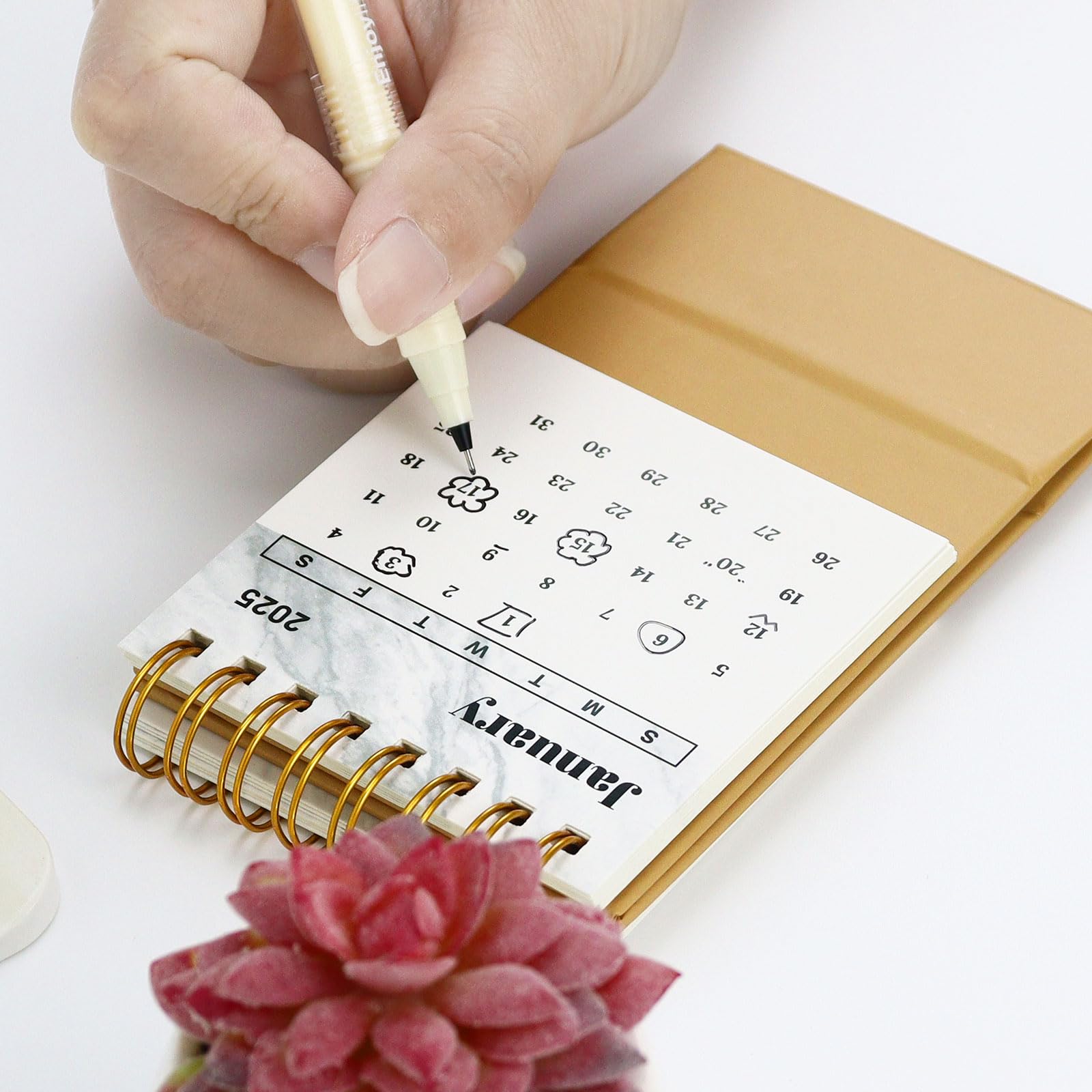 Snapklik.com : Small Desk Calendar 2024-2025, 3" X 4.3", Runs From July ...