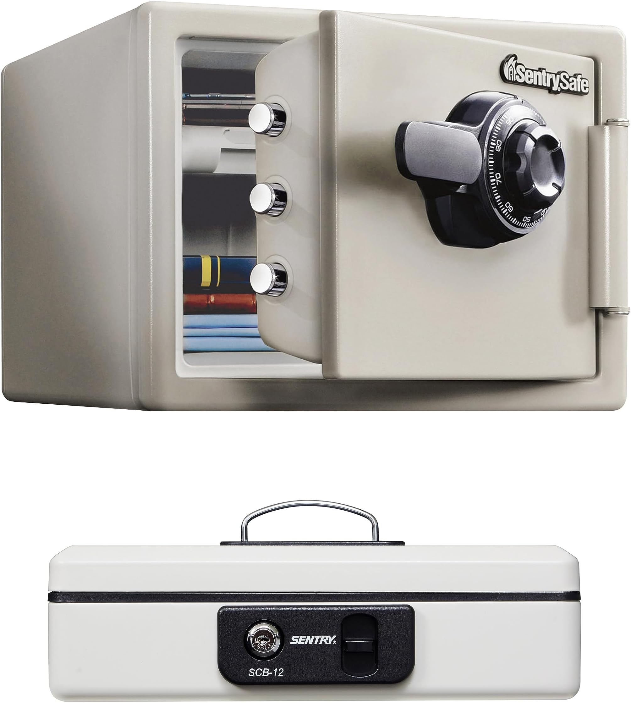 Amazon.co.jp: 【Amazon.co.jp限定】SENTRY (セントリー) 金庫 家庭用 UL規格 1時間 耐火 22.8L A4 ダイヤル トレイ ダブグレー 2年保証 ...