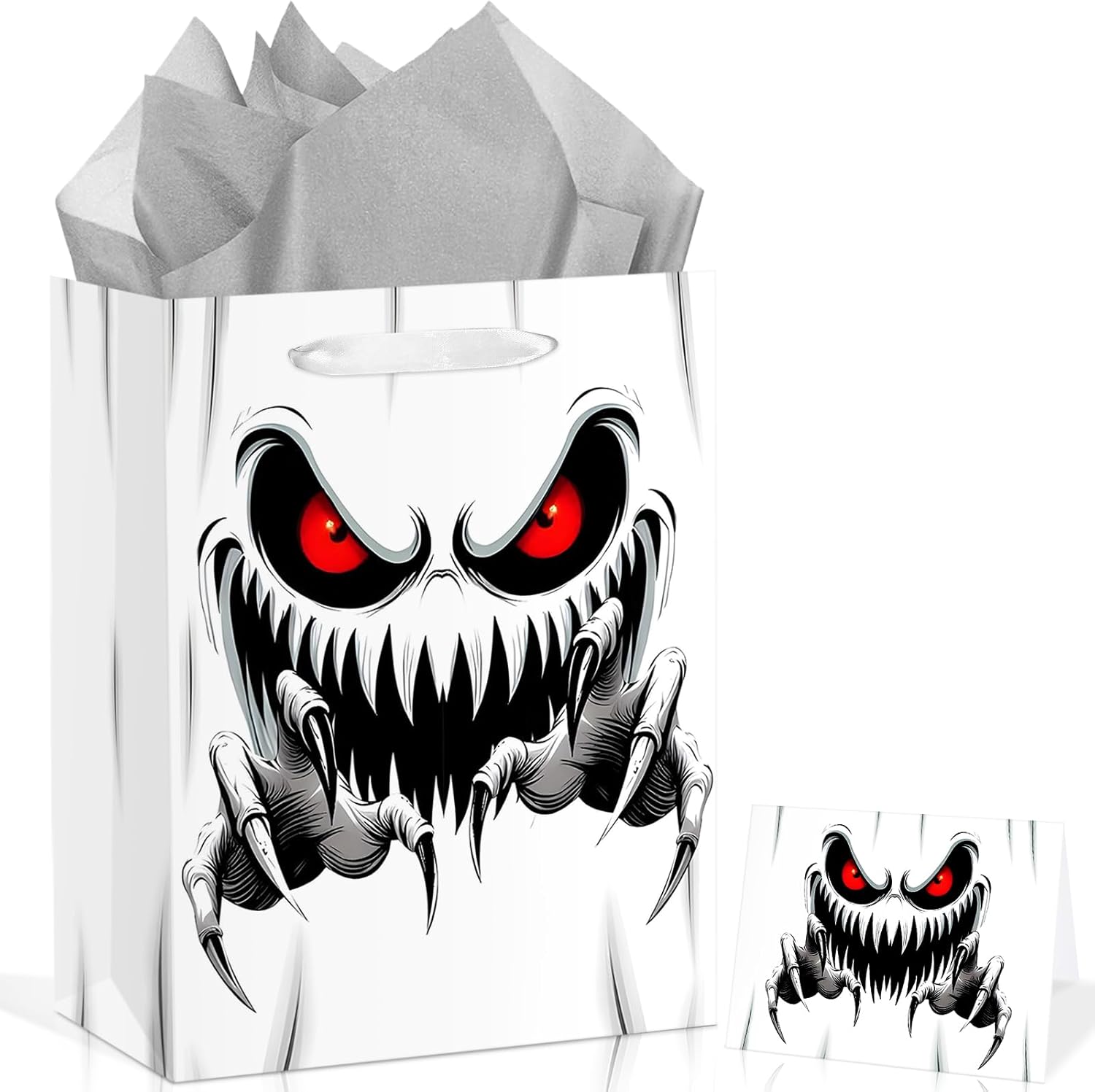 Amazon.com: Woosytoo 13" Large Halloween Paper Gift Bag Trick or Treat ...