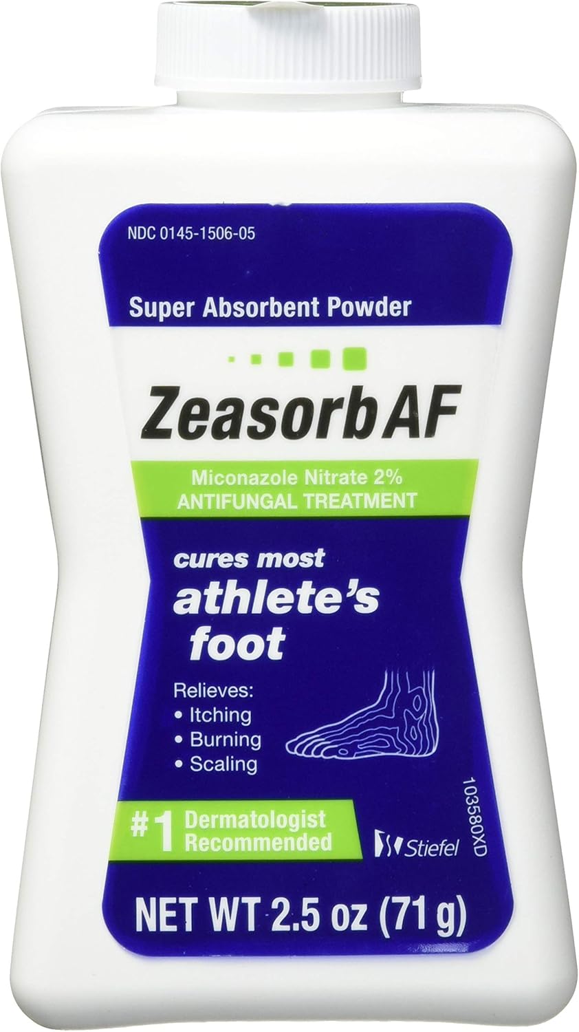 Amazon.com: Zeasorb Antifungal Treatment Powder, Athletes Foot, 2.5oz ...