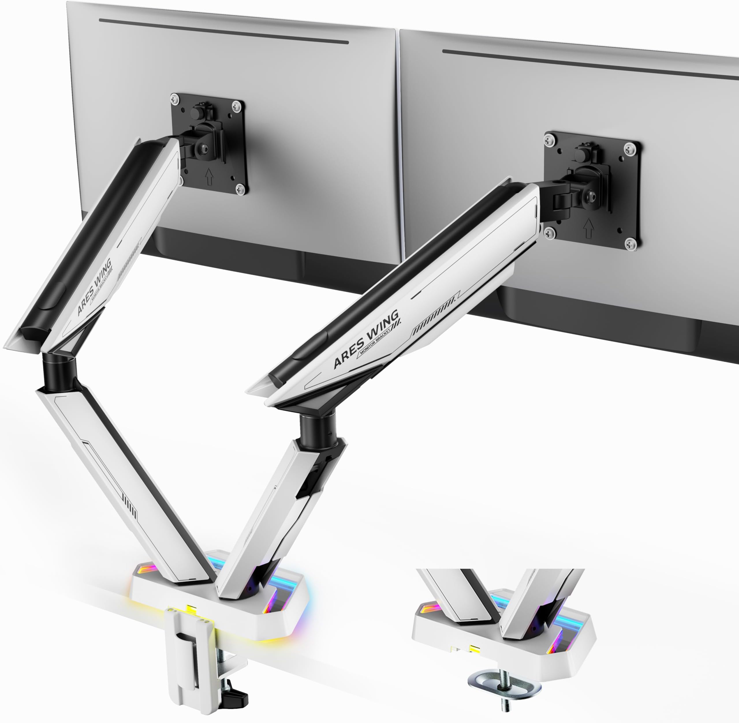 Amazon.com: MSI MPG MT201DR - Premium RGB Dual Monitor Stand Arms, 17 ...