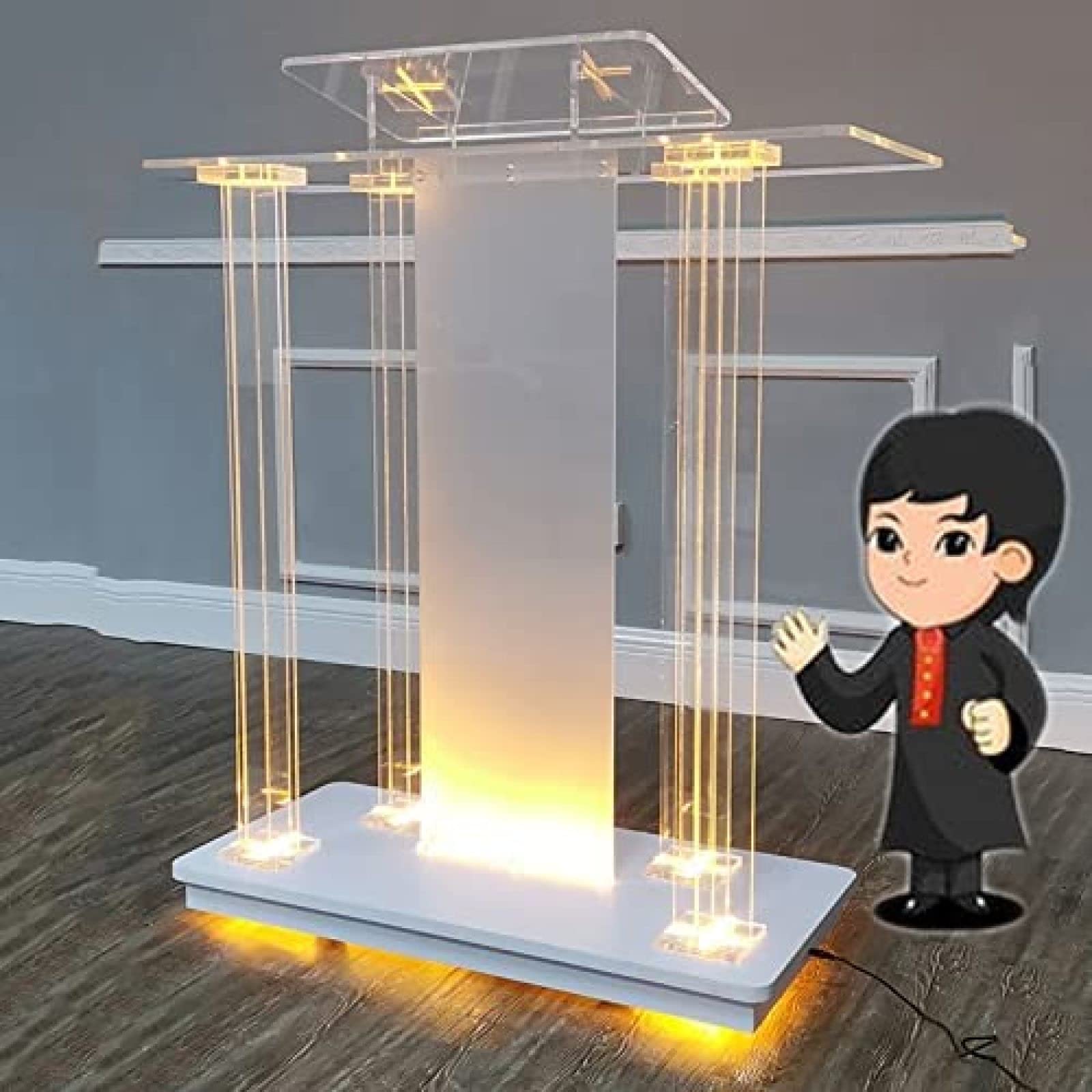 Luxurious Acrylic Podium Large Speech Rolling Pulpit Chanting Podium ...