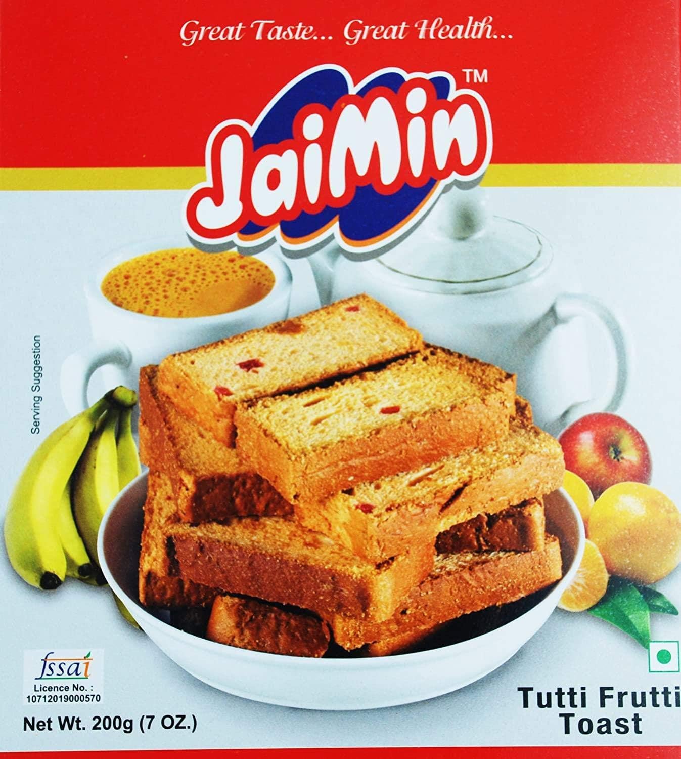 Jaimin Tutti Frutti Rusk - 200g - (Pack of 4) : Amazon.co.uk: Grocery
