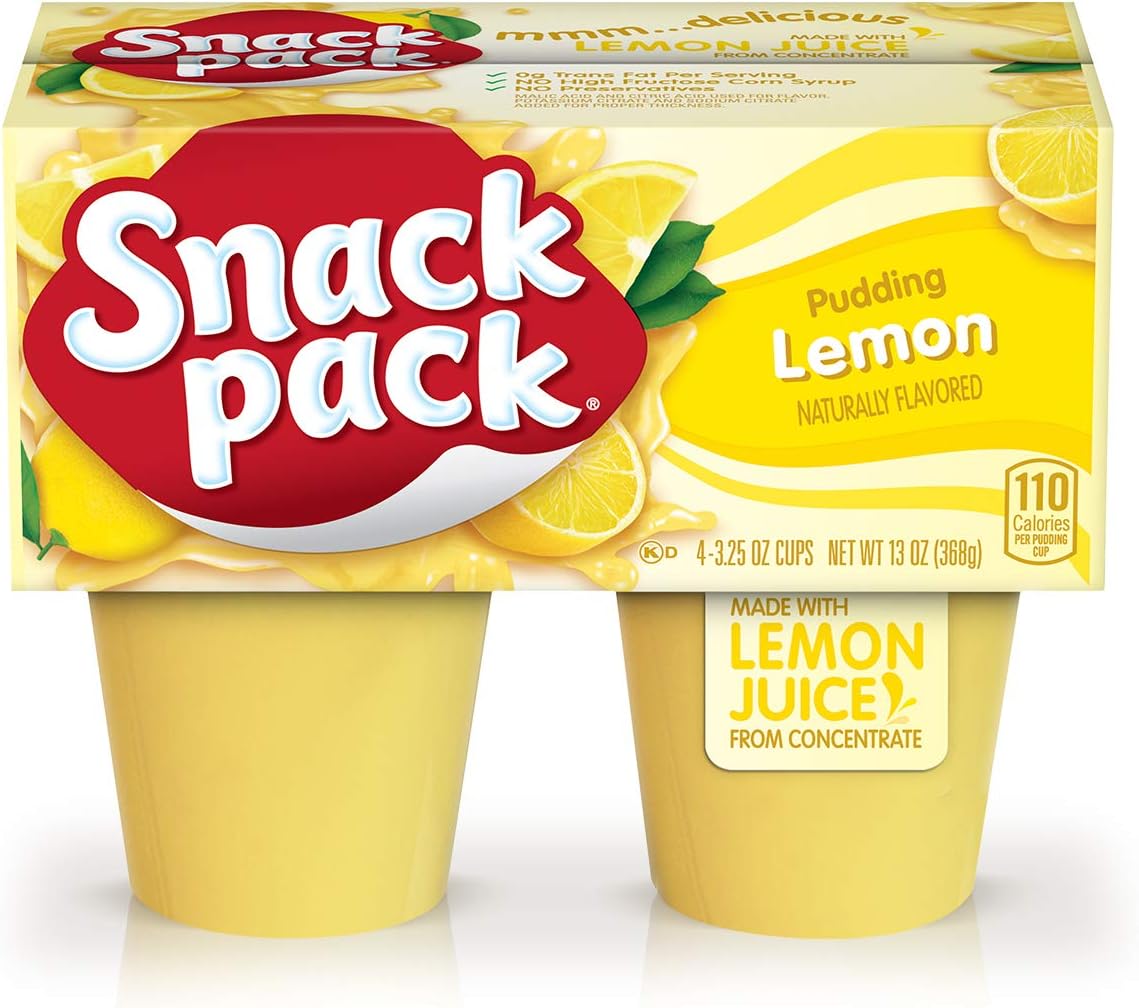 Amazon.com: Snack Pack Vanilla Flavored Pudding, 4 Count Pudding Cups