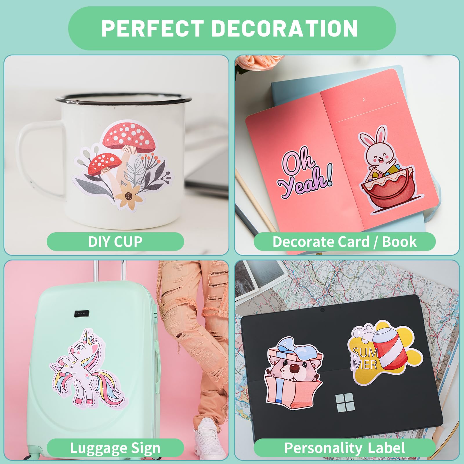 Snapklik.com : Printable Permanent Vinyl Paper - 15 Sticker Sheets For ...