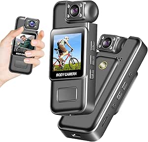 1080P HD Wearable Sports Camera with Night Vision, 180° Rotatable Lens ...