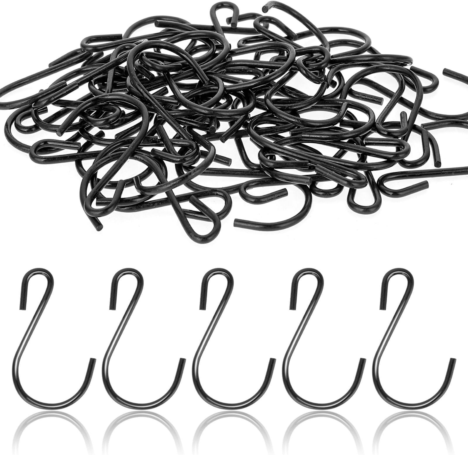 Amazon.com: 50 PCS Small S Hooks, 1.26 Inch S Hooks for Hanging ...