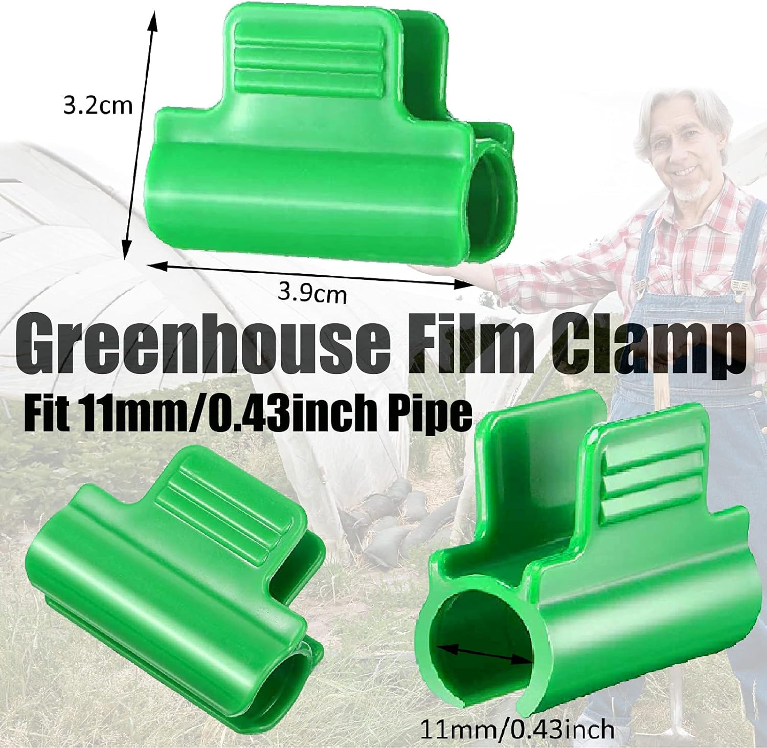 30 Pieces Greenhouse Shading Film Clamps, Greenhouse Row Cover Clips ...