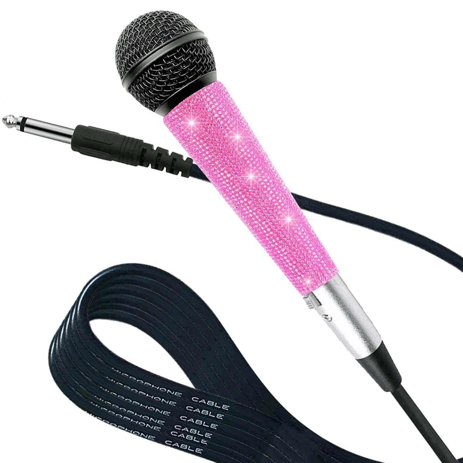 RhymKawa 58 Vocal Microphone with XLR Cable, Black Die-Cast Body and ...