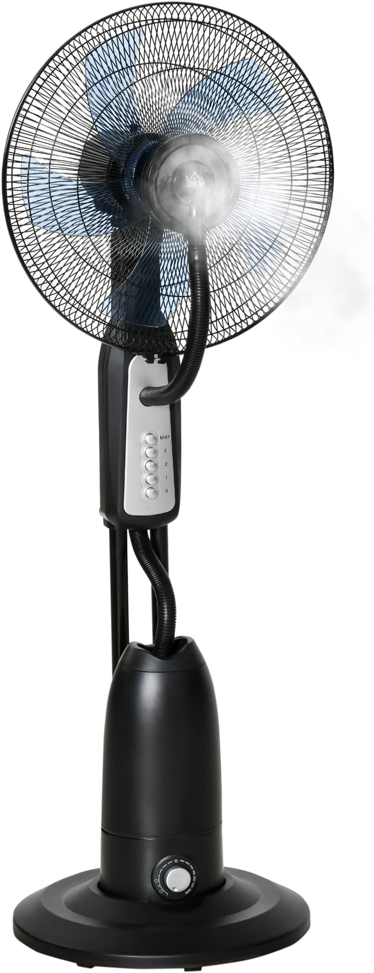 HOMCOM 18" Pedestal Fan with Water Mist Spray, Humidifying Misting Fan ...