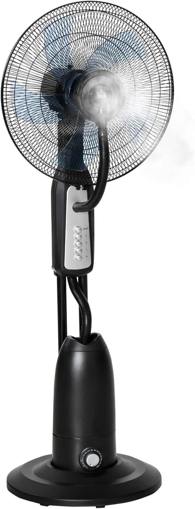 HOMCOM 18" Pedestal with Water Mist Spray, Standing Fan, Humidifying ...