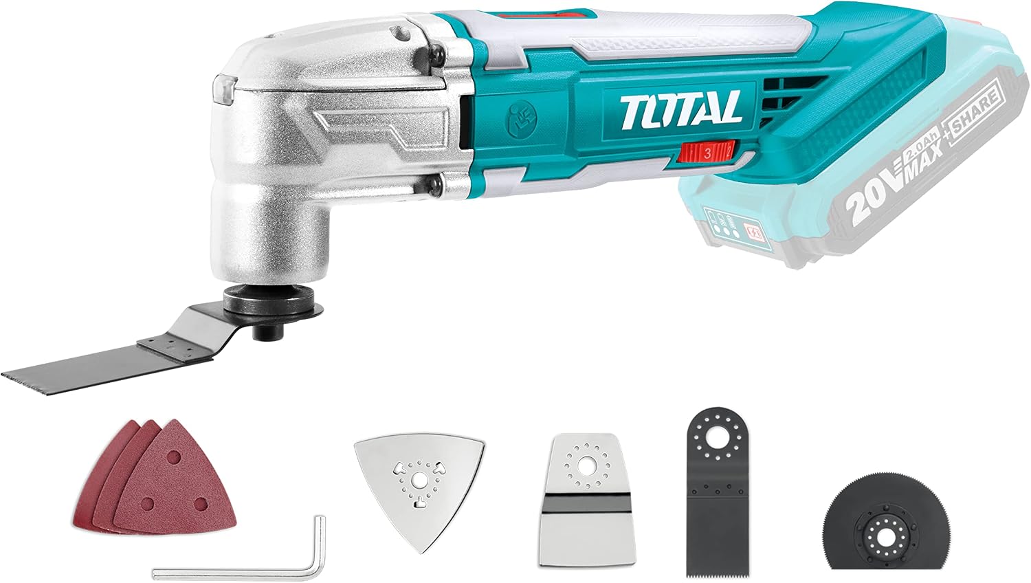 TOTAL by INECO Multifunction tool 20 V machine body - BATTERY NOT ...