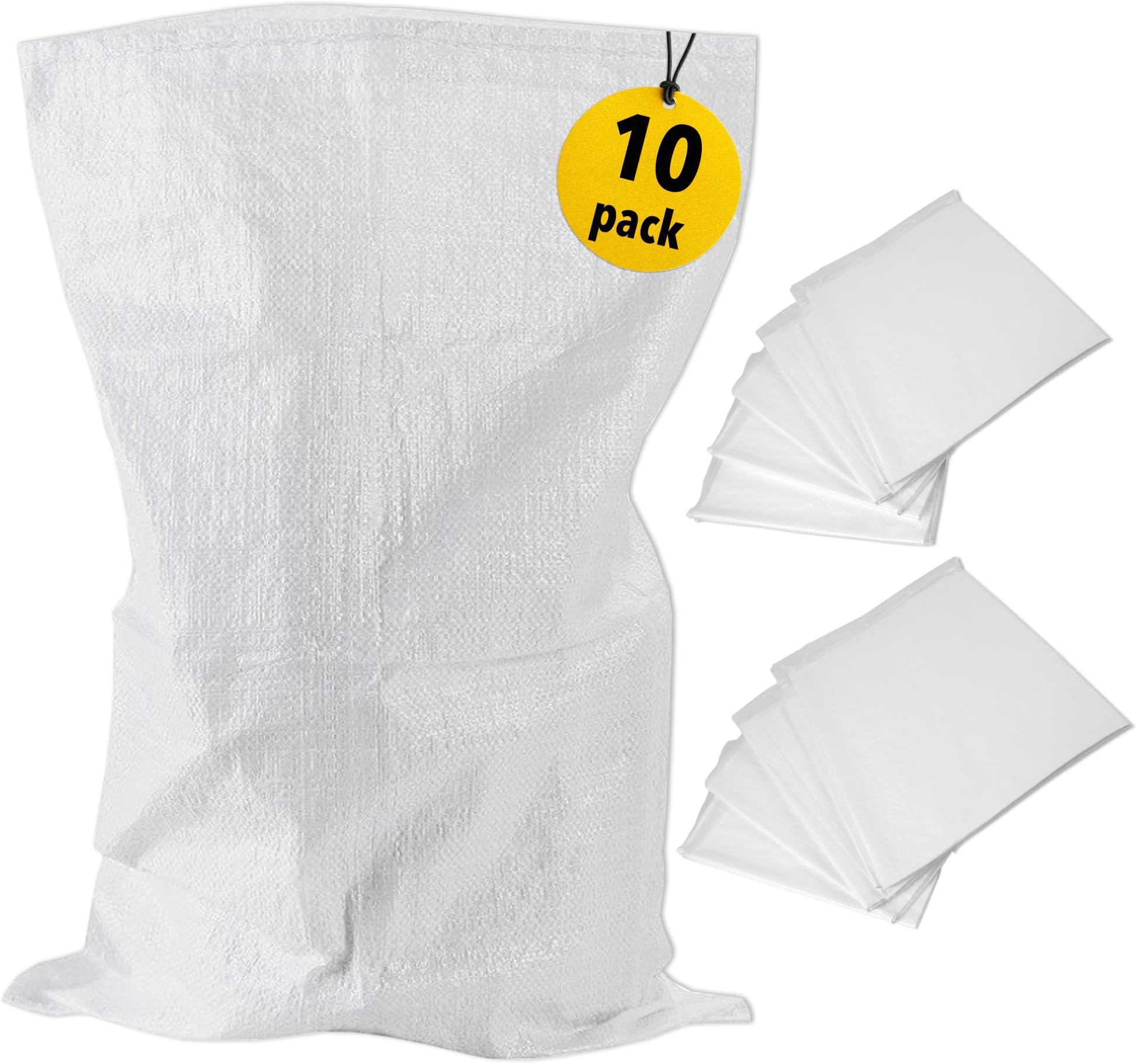 50 x Rubble Sacks Woven Polypropylene Builder Bags 55 cm x 85cm / 22 ...