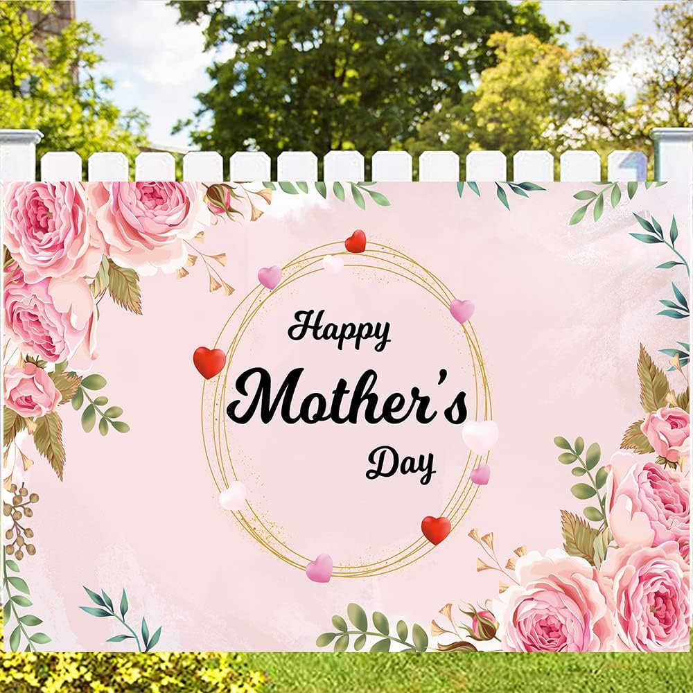 Amazon.com: Happy Mothers Day Party Decorations Supplies Pink Glitter ...