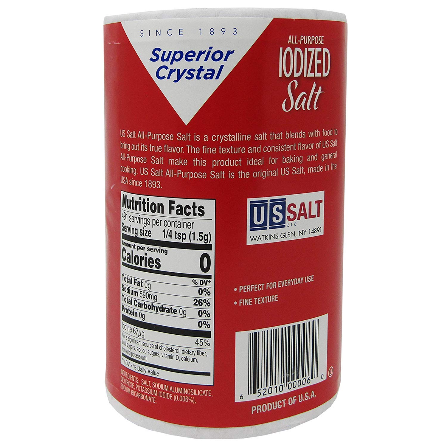 Iodized Salt Label