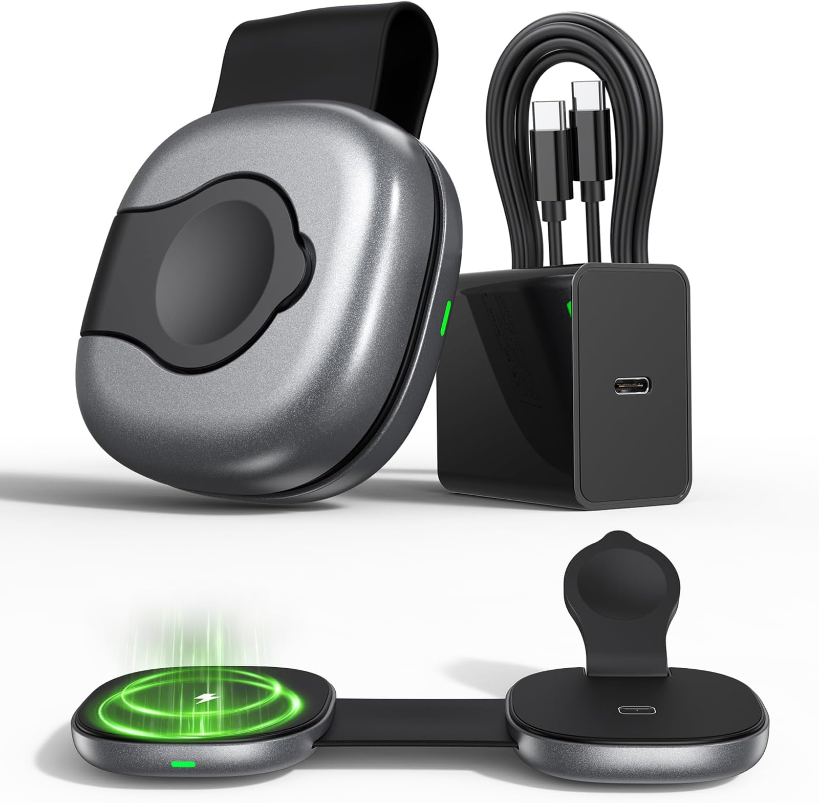 Amazon.com: LISEN Charging Station for Apple Magsafe Charger, Travel ...