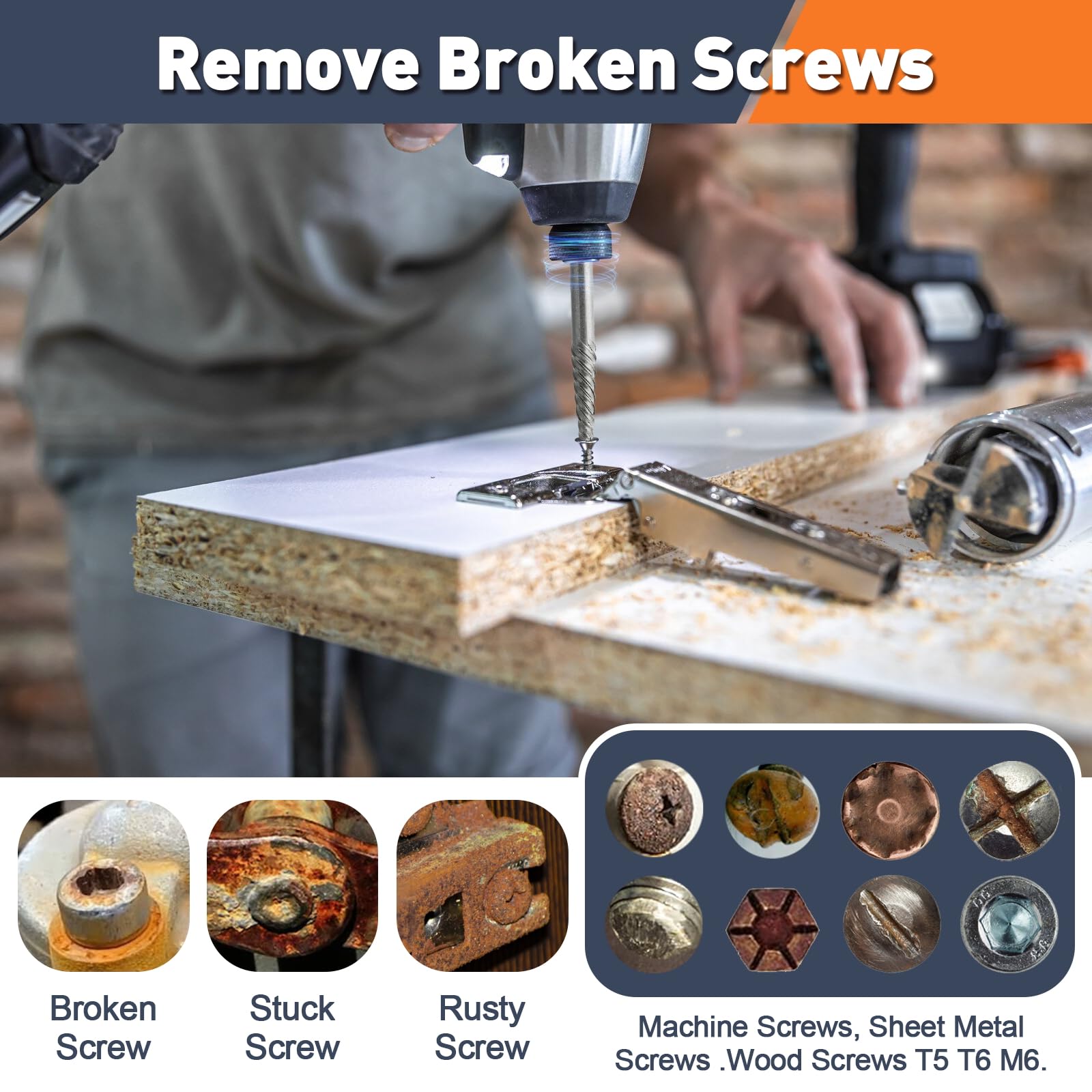 Snapklik.com : Spiral Screw Extractor Set, 37# CR-MO Easy Out Stripped ...