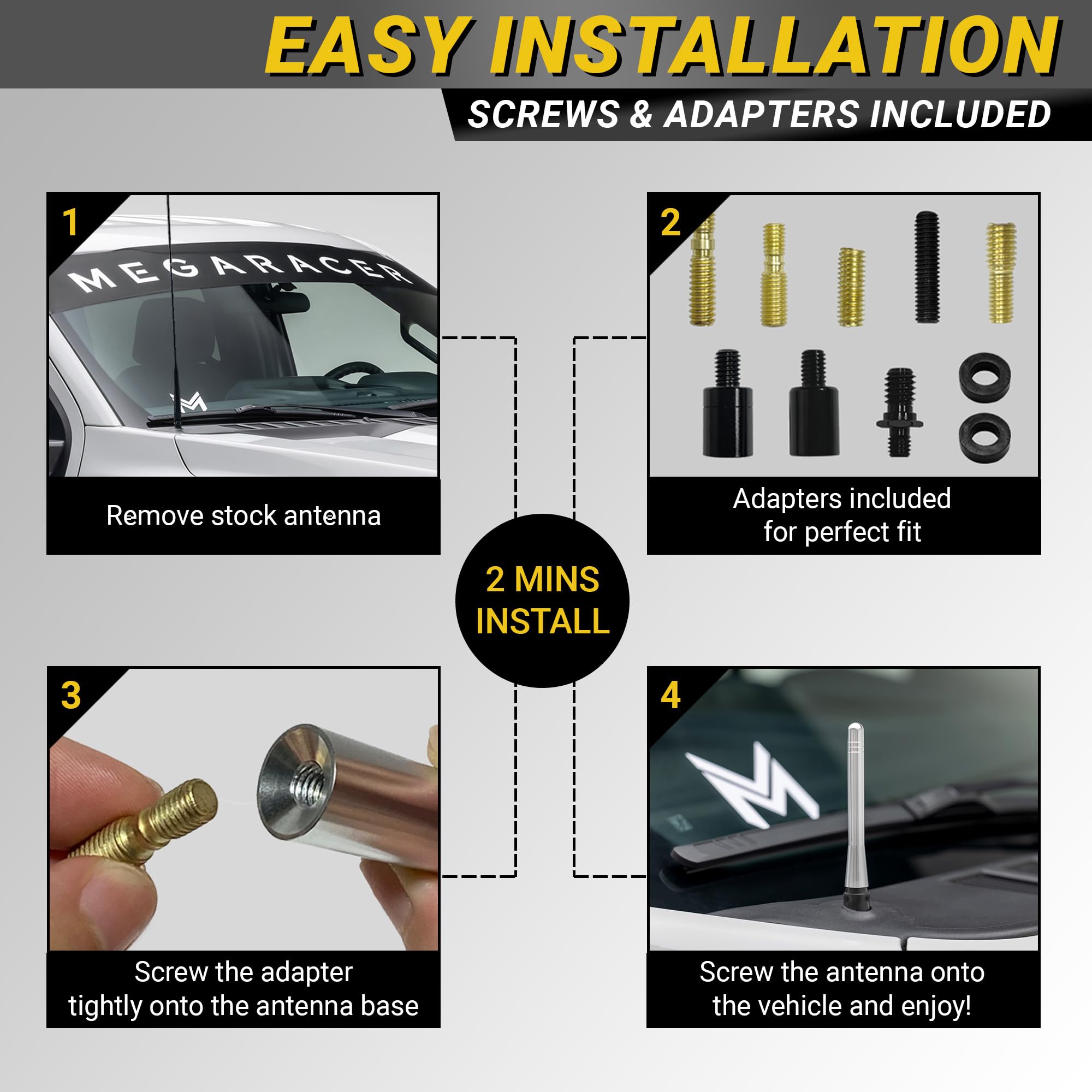 Snapklik.com : Universal Car Antenna For Truck Antenna Fits Ram 1500 ...