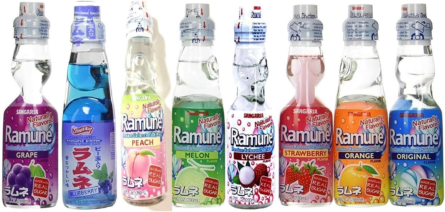 Amazon.com : Ramune Original Flavor Japanese Soda 6.76oz bottles 6pack ...