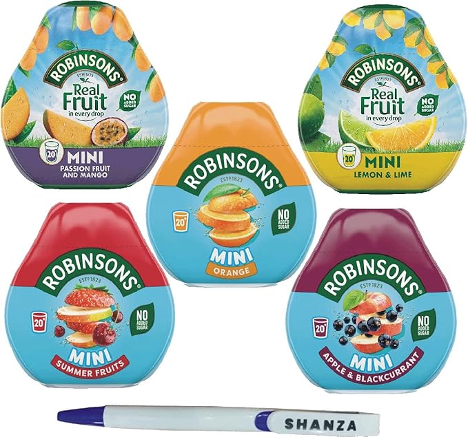 Robinsons Squash’d Mini – 5 Flavour Pack – 1xSummer Fruit, 1xMango ...