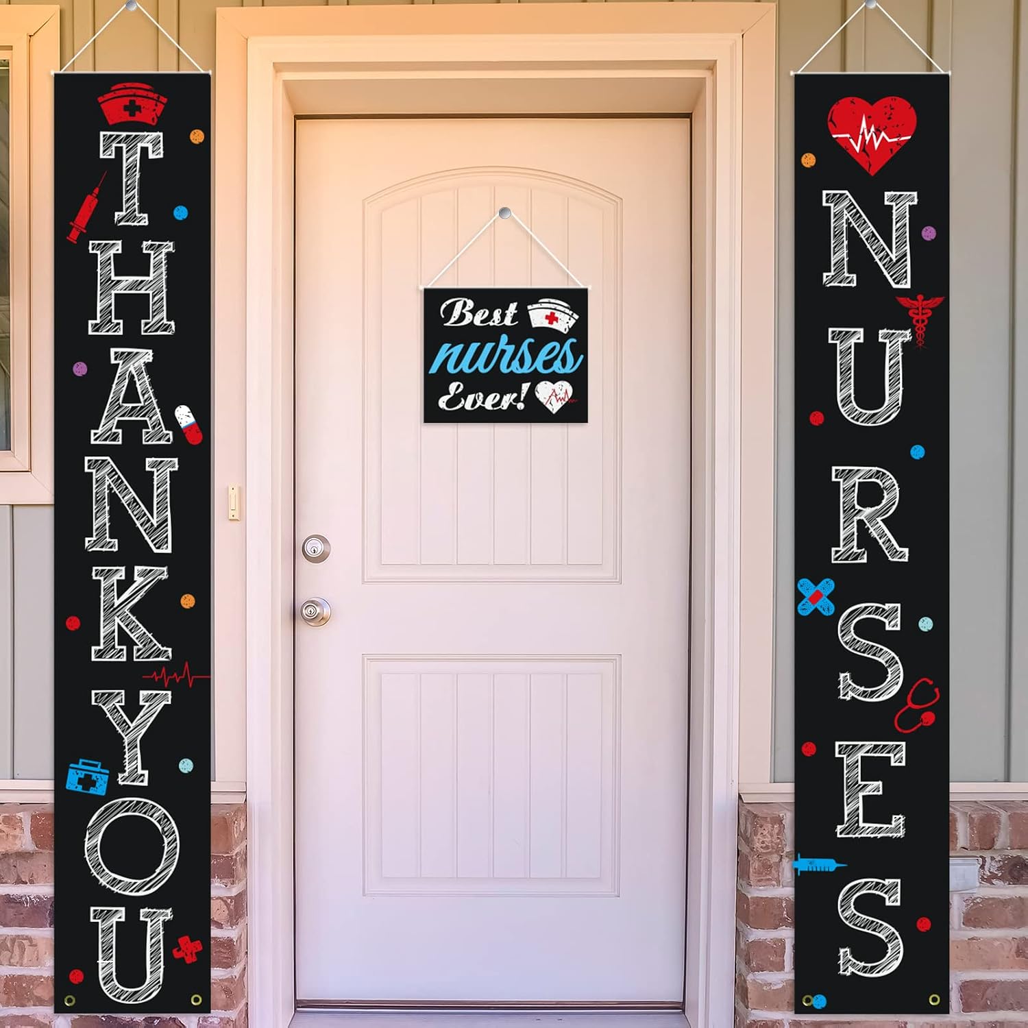 Amazon.com: 3 Pcs Thank You Nurses Porch Banner Decorations Nurse ...
