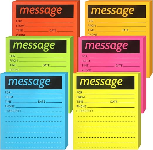 Toplive Sticky Notes Telephone Message Telephone Memo Pad 4x5, Self ...
