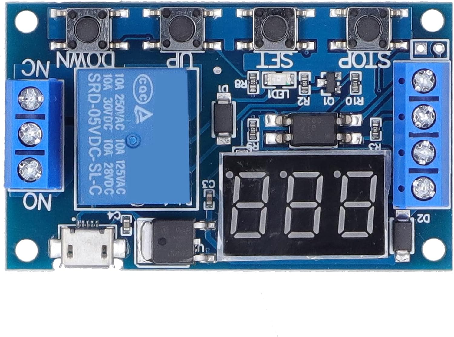 12v Infinite Cycle Delay Timing Timer Relay On Off Switch Loop Module With Led Display