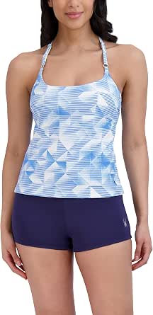 Amazon.com: Spyder Women's Spaghetti Strap Tankini Tummy Control Quick ...
