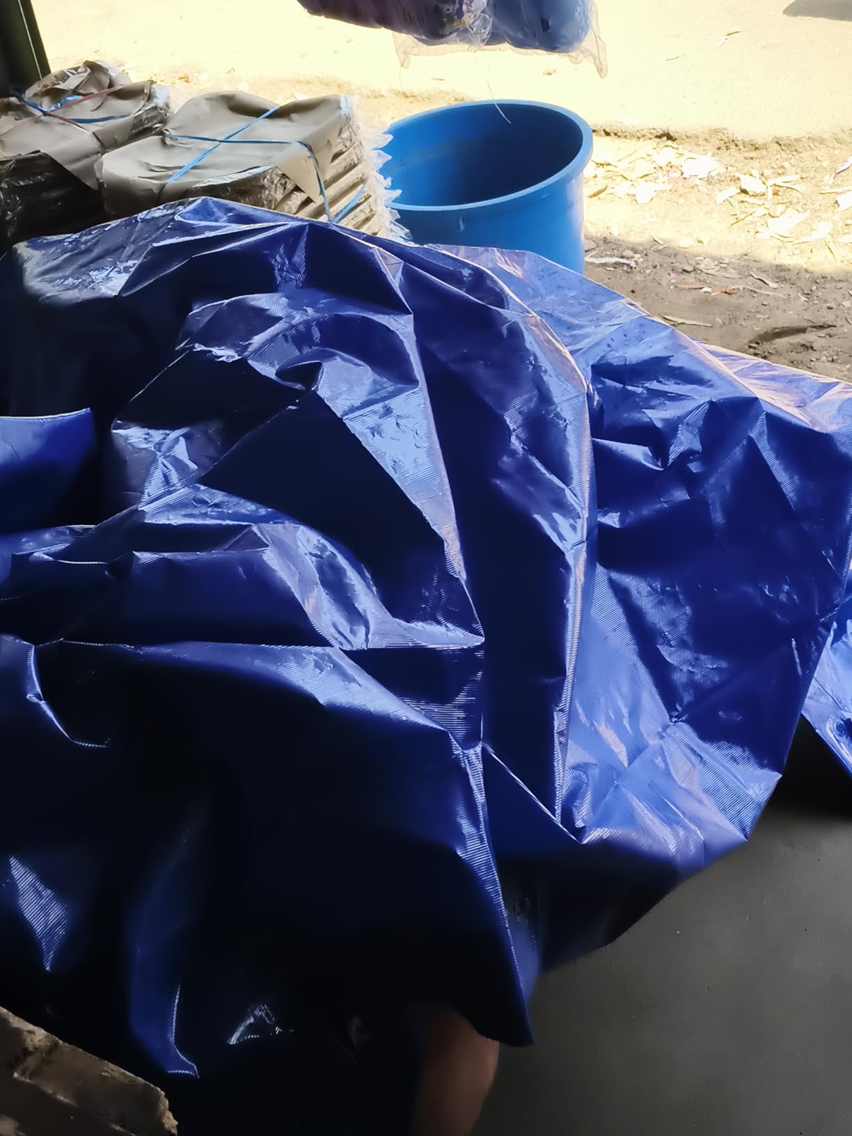 VETAS Waterproof Tarpaulin Sheet 9 x 6 Ft | 120 GSM Blue UV Resistant ...