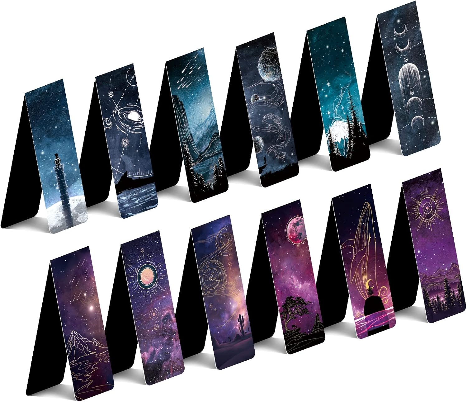 Amazon.com: 24 PCS Cool Magnetic Bookmarks, Space Starry Night ...