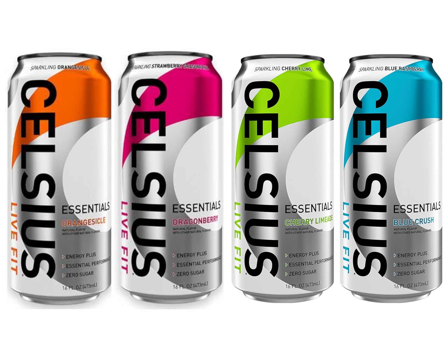 Amazon.com: 4 Cans Essential Energy Drink, Low Calorie, 16 Fl Oz, (16 ...