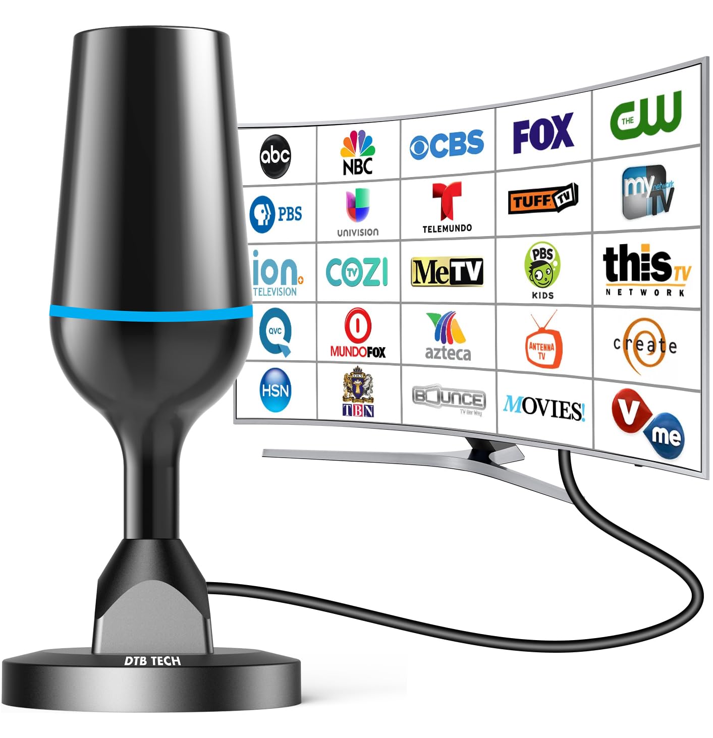 Amazon.com: Digital TV Antenna for Smart TV Indoor, TV Antenna for Local Channels with Strong ...