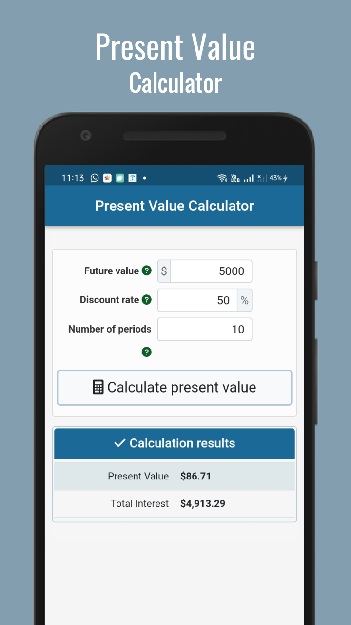 Present Value Calculator - App on Amazon Appstore