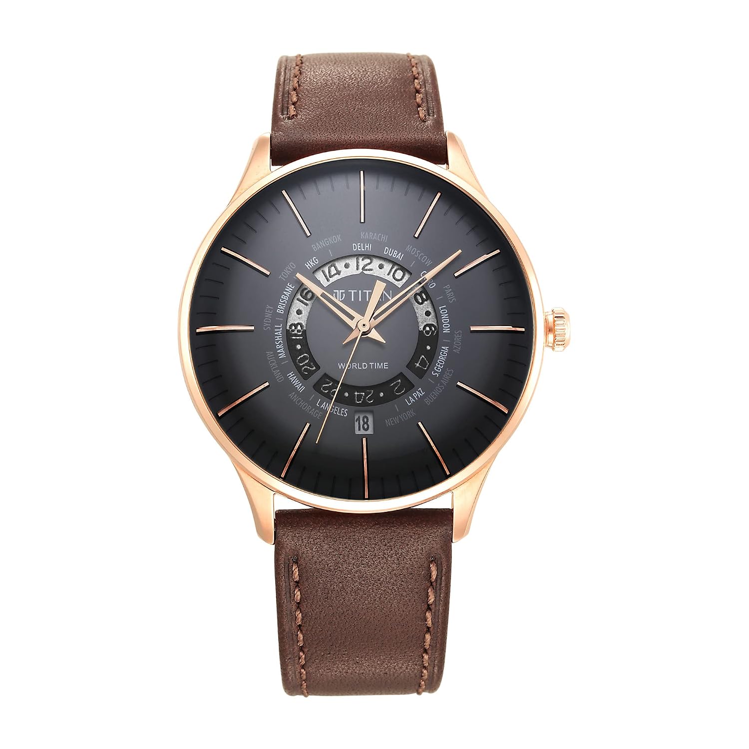 Titan World Time Quartz Analog Watch for Men
