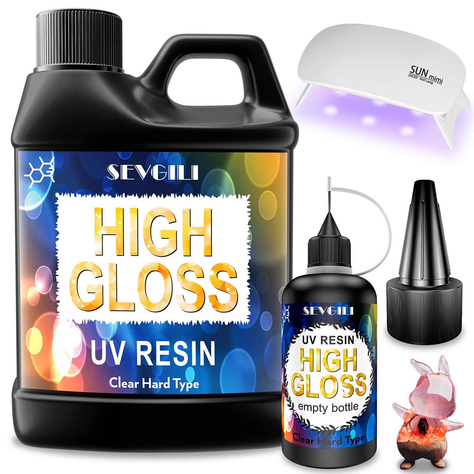 Amazon.com: sevgili UV Resin, Upgraded 250g High Gloss UV Resin Clear ...