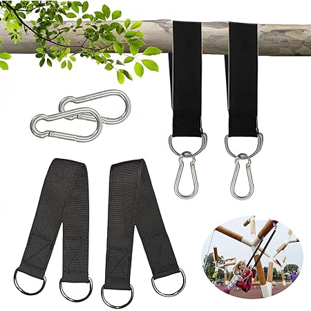 2 Pièces Sangle Balancoire Arbre 29cm Sangle Hamac Fixation Hamac Arbre ...