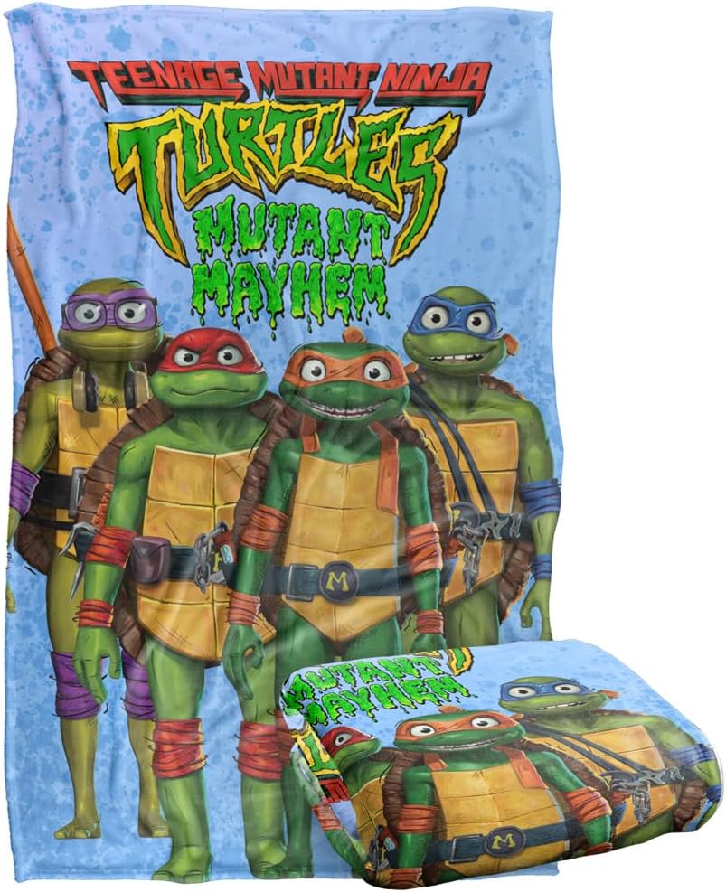 Amazon.com: Teenage Mutant Ninja Turtles: Mutant Mayhem Blanket, 36"x58 ...