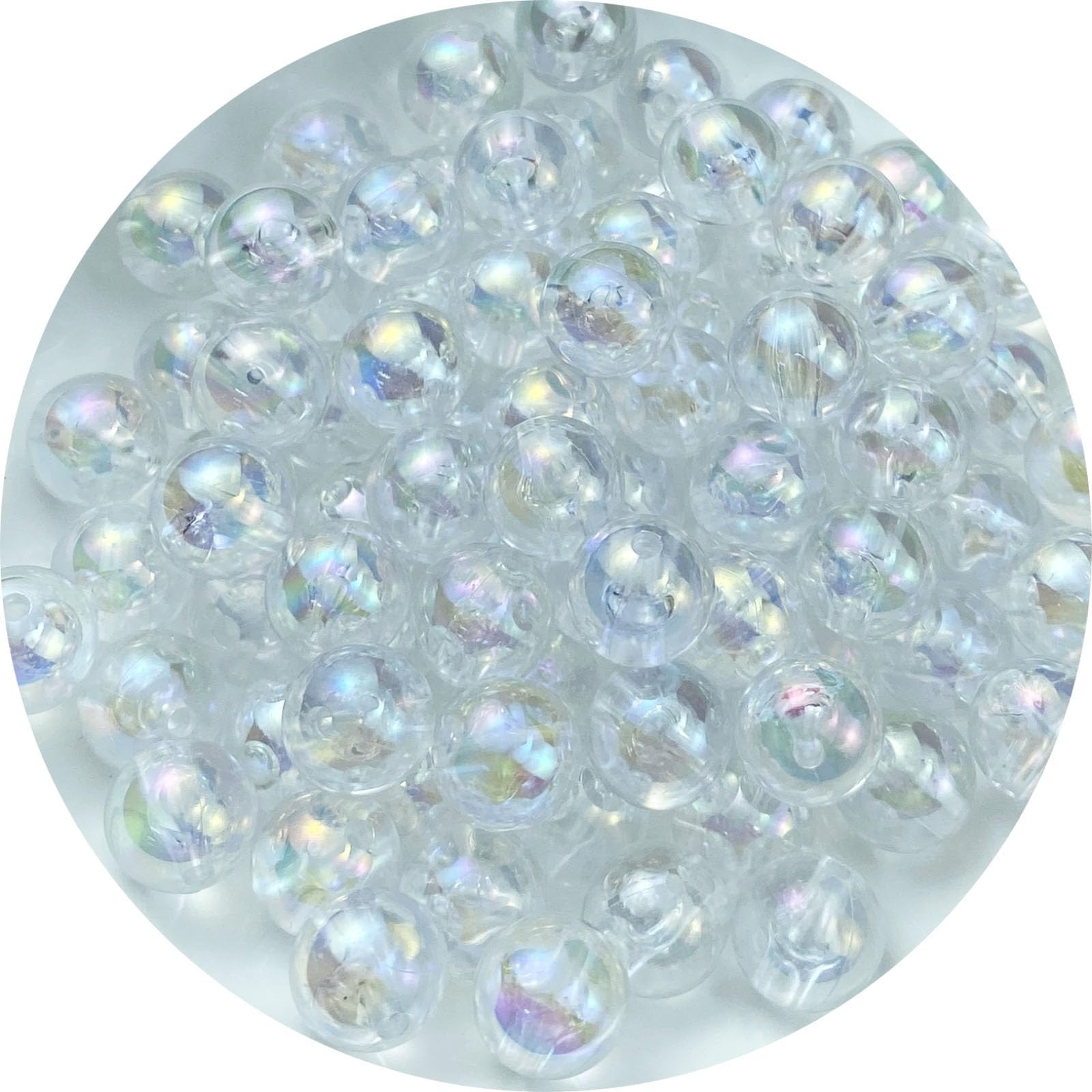 Amazon.com: Tingoons 700 PCS 6mm Acrylic Round Beads Clear AB Colors ...