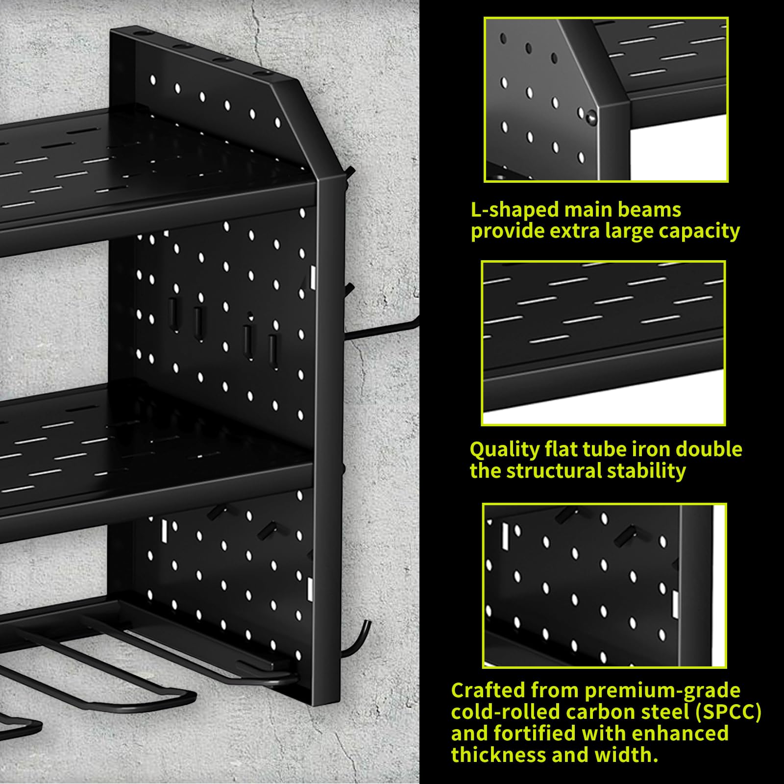 Snapklik.com : KAFAHOM Power Tool Organizer,Large 6 Drill Holder Wall ...