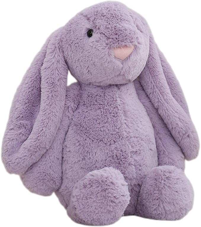 Amazon.com: dapnha Purple Stuffed Animal Bunny Rabbit - Adorable Plush ...