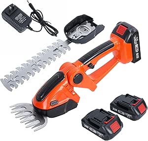 Amazon.com : Electric Hedge Trimmer, 2 in 1 Cordless Grass Shear ...