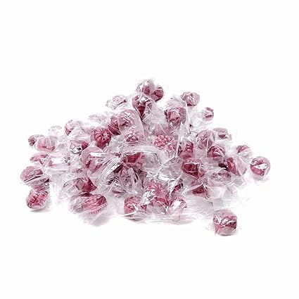 Amazon.com : Candy Retailer Red Raspberries Filled Hard Christmas Candy ...